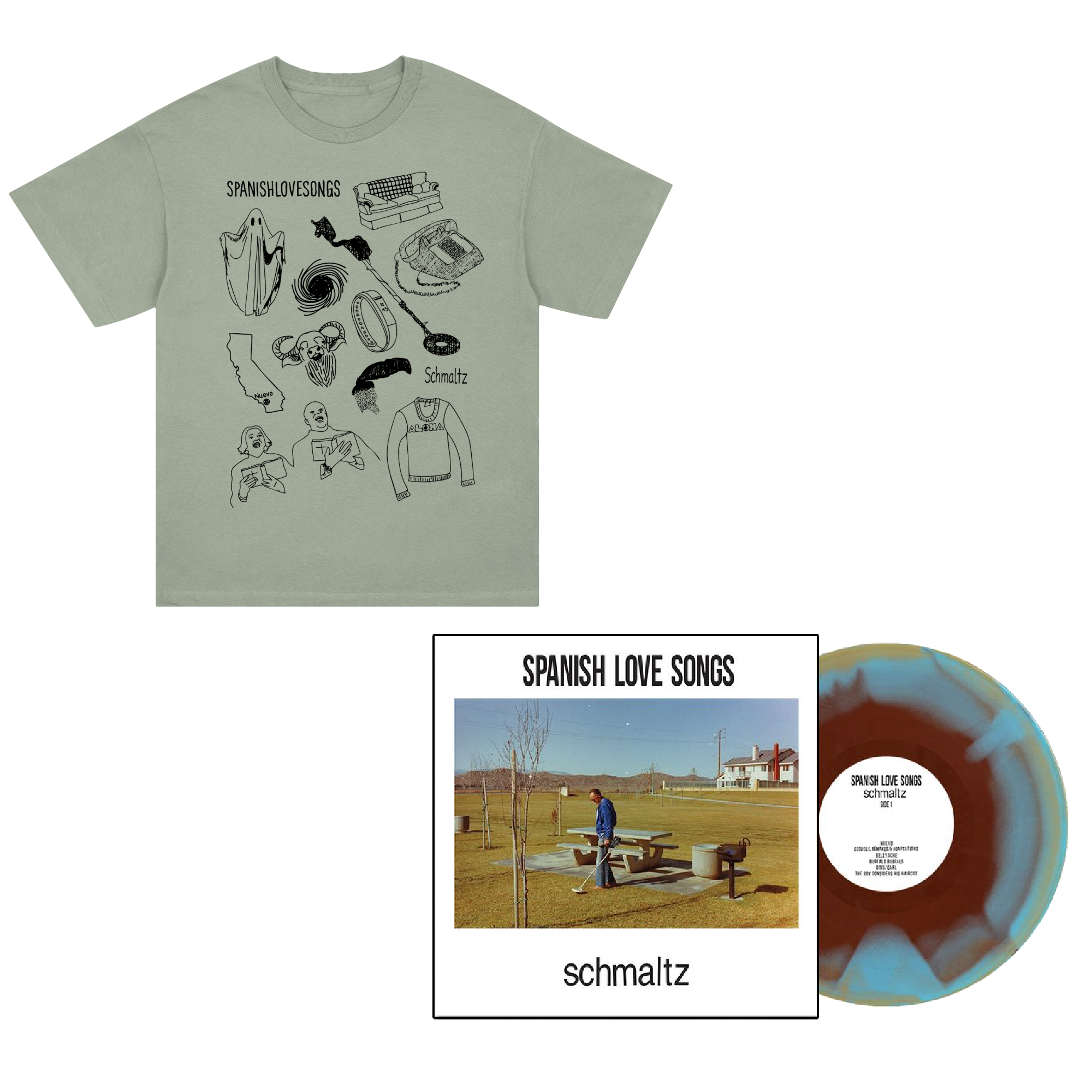 Schmaltz LP & Schmaltz Illustrations T-Shirt Bundle – Spanish Love Songs